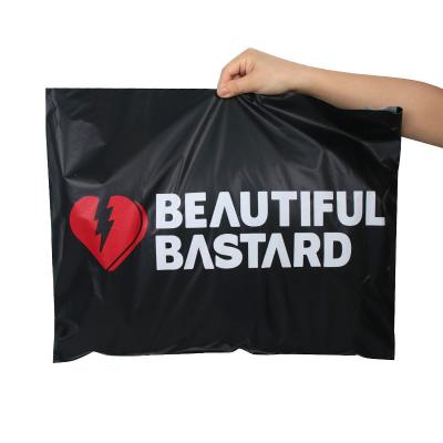 China Black Waterproof Mailing Bags Biodegradable PLA PBAT Bag Customized for sale