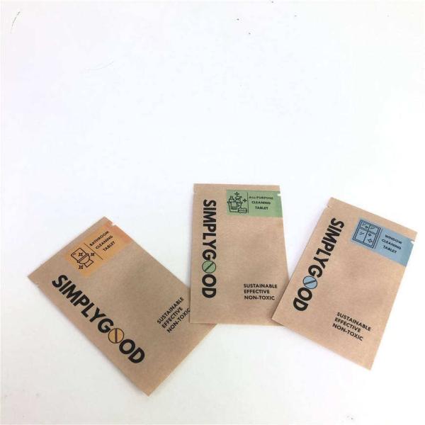 Quality Three Side Sealed Kraft Paper Bag Customized Small Brown Paper Bags Biodegradabl for sale