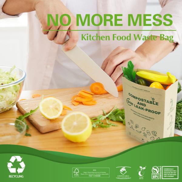 Quality Biodegradable Disposable Brown Paper Bags Custom Printed Compostable Brown Paper for sale