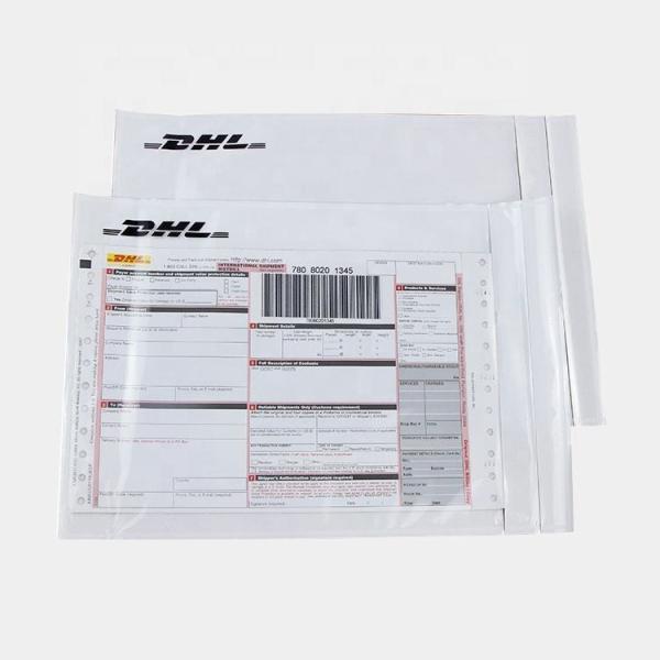 Quality Recyclable Packing List Envelopes Eco Friendly Packing Slip Pouches With Self for sale