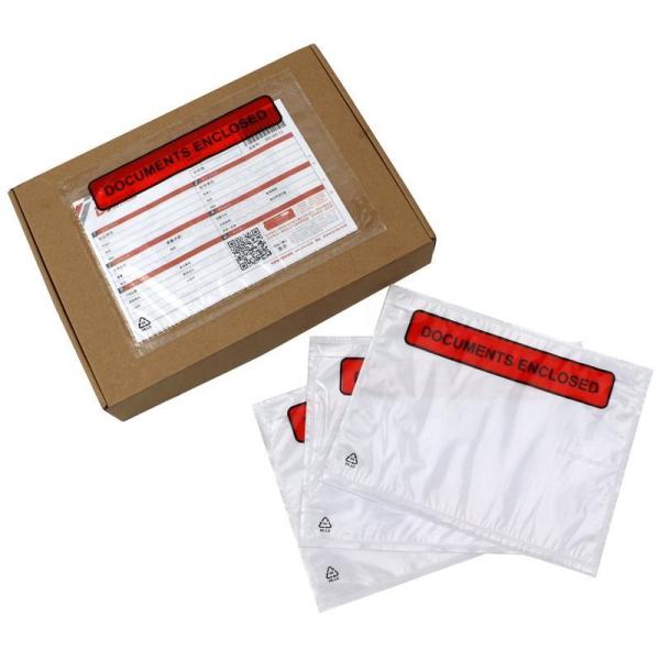 Quality Waterproof Packing List Envelope Customized Invoice Enclosed Pouches Clear for sale