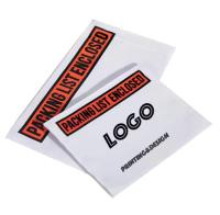 China Logo Printable Clear Durable Packing List Insert envelope Poly Mailer Document Pockets for Logistics for sale