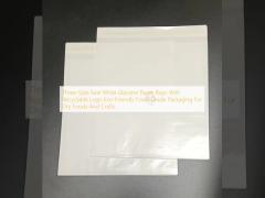 Three-Side Seal White Glassine Paper Bags With Recyclable Logo Eco-Friendly Food-Grade Packaging For Dry Foods And Crafts