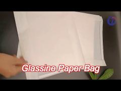 sharp-bottom white glassine paper bags eco-friendly greaseproof  packaging for dry foods and crafts