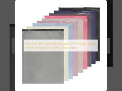Eco-Friendly Food-Safe Reusable CPE Frosted Zipper Pouch Storage For Clothes Documents