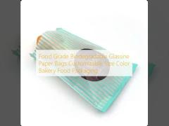 Food Grade Biodegradable Glassine Paper Bags Customizable Size Color Bakery Food Packaging