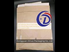 self-adhesive brown kraft paper square-bottom bags eco-friendly recyclable packaging for gifts