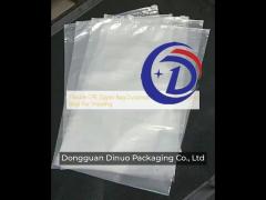 dual material clear pe and frosted cpe construction secure seal cpe zipper bag for storage