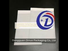 compostable glassine paper bags three side seal self sealing greaseproof heat resistant