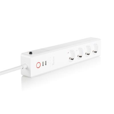 China EU Wi-Fi Power Strip Smart Surge Protector 2500W 10A Remote Control for sale