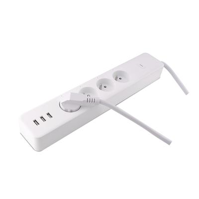 China 4 Way + USB French Standard 16A WiFi Smart Power Strip Sub-control Power Metering for sale