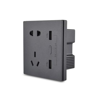 China 250V 10A Smart Zigbee Wall Socket With USB Charging Ports for sale
