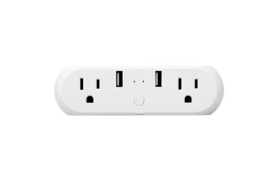 China US Smart Double Plug With 2 USB Control Two Plug Invidually for sale
