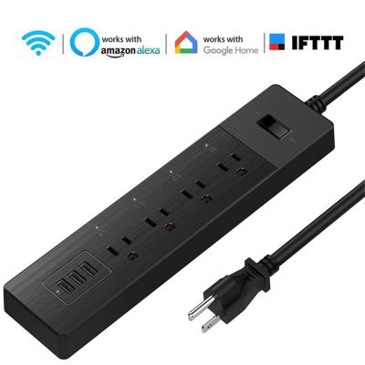 China WiFi Smart Power Strip ECF-A4L 4 Outlets Surge Protector 2500W 10A for sale