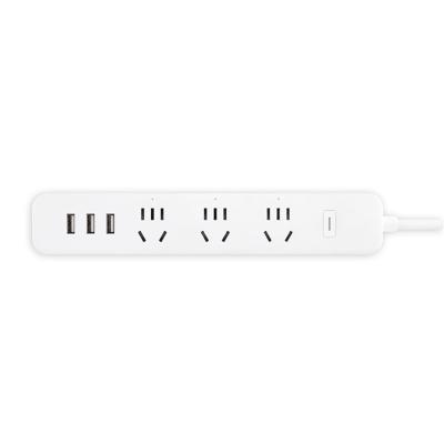 China Chinese Standard 3 Way+USB 10A Wi-Fi Smart Power Strip for sale