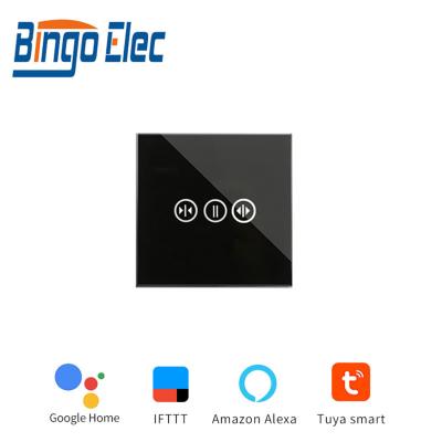 China Bingoelec Smart Wi-Fi Touch Curtain Switch Alexa Tuya Control Wall Switch Neutral and Live for sale