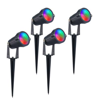 China Smart Spotlight Outddoor Landscape Lighting RGB Waterproof 12V Garden Lighting String Lighing Christmas for sale