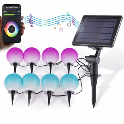 China Smart RGB Solar Landscape Lights for sale