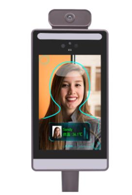 China Face Recognition Temperature Measurement Terminal 8 Inch Display 0.3s Fast Detection for sale