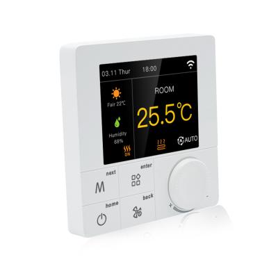 China R8C.716 RGB Colorful LCD Screen 16A Smart Wi-Fi Electric Heating Thermostat Works With Alexa And Google for sale