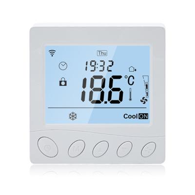 China R3W.963 Original Manufacturer LCD Programmable Smart WiFi/485 Modbus Fan Coil Thermostat Working with Alexa and Google for sale