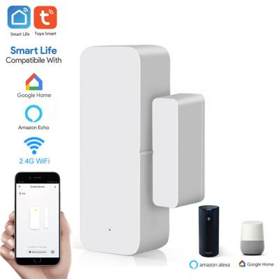 China Tuya WiFi Smart Door Magnetic Sensor Automatic Door Sensor for Home Security for sale