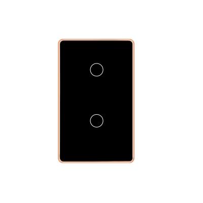 China Smart Home Zigbee Wireless Touch Remote Controller Wall 2 Gang Switch Socket for Alexa for sale