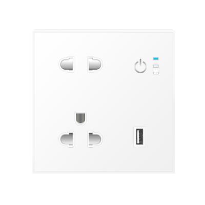 China Smart WiFi Power Plug Socket with USB Interface Speaker Connection 16A 250V for sale