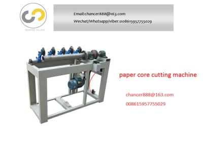 China Spiral paper core tube cutting machine, tissue paper pipe cutter for sale