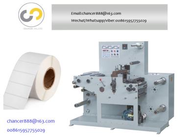 China Narrow width label rotary die cutting machine with slitting roll to roll for sale