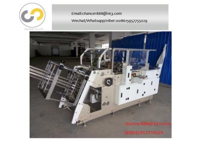 China Hamburger paper box forming machine, Automatic food box gluing machine for sale