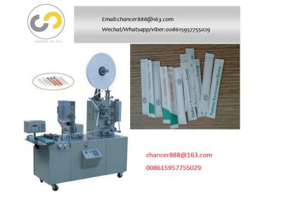 China toothpick paper/ film bag wrapping machine, three sides sealing packing machine for sale
