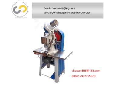 China Automatic single side eyeleting machine, one head station eyelet punching machine for sale