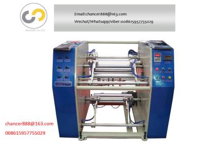 China Manual multi-functional stretch film rewinding machine from jumbo roll to small roll for sale