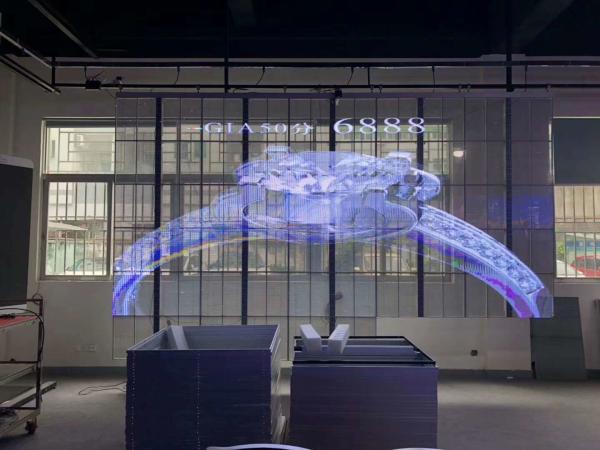 Quality 32768dots/Sqm Flexible Transparent LED Window Display Screen For Advertising for sale