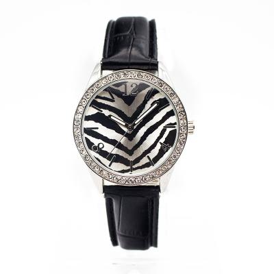 China Black Plated Case Leather Band Watches / Popular Leather Watches For Men for sale