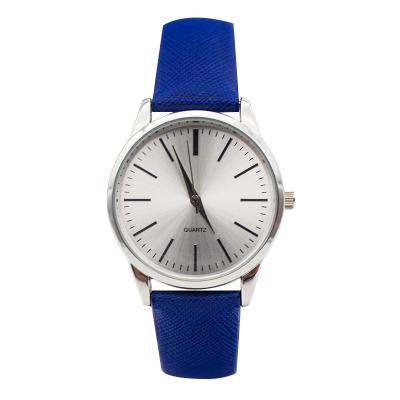 China Blue Leather Band Watches For Women Promotional Leather Mens Watches for sale