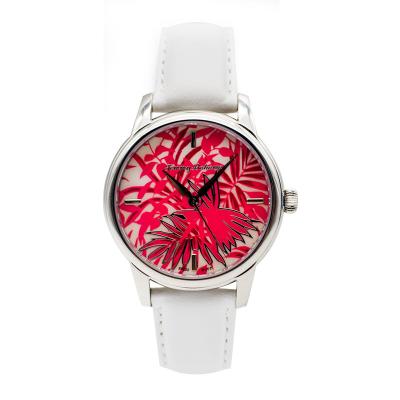 China Durable Womens Leather Strap Watches White Ladies Watch Leather Strap for sale