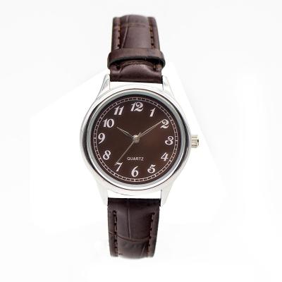 China Fashion Promotion Brown Leather Strap Mens Watches Daily Use for sale