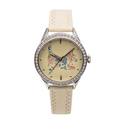 China Personalised Off White Watches With Leather Bands For Men With Stone for sale