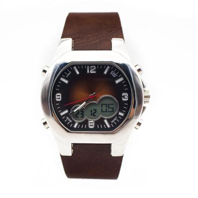 China Sport Unisex sunray dial brown leather band mens watch as gift for sale