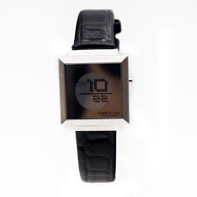 China Fashion simple comfortable slim square PNP alloy case digital Leather Strap personality  Watches for sale