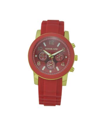 China Stylish Womens Silicone Wristband Watch With Three Fake Eyes for sale