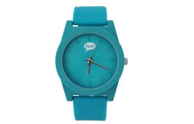 China Blue Girls Silicone Watch Custom japan movt quartz watch With Alloy Bezel for sale
