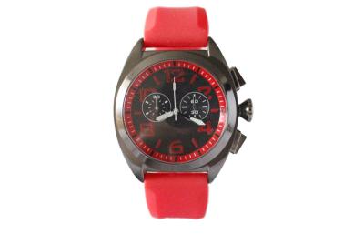 China Fashion Bid Case Silicone Wristband Watch Red teenage Analog watch for sale