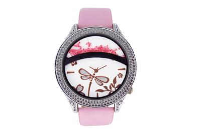 China Shock Proof Leather Band Watches Kids Analog Watch With Dragonfly Dial for sale