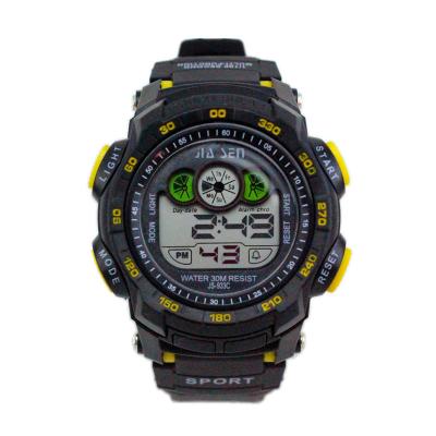 중국 간단한 까만 스포츠 다기능 디지털 방식으로 Mens 시계 방수 3 ATM 판매용