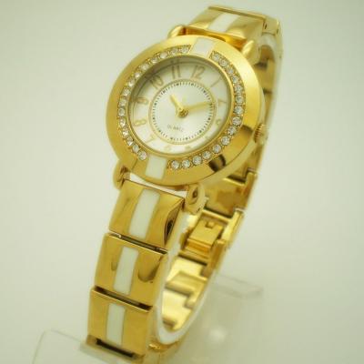 Cina CE/ROHS della batteria dell'orologio SR626SW del quarzo del diamante dell'ambasciata delle donne dorate in vendita