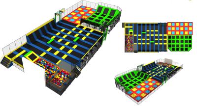 China 750M2 China Supply Luxury Indoor Trampoline/Bungee Park With Dodge Balls Basketball Foam Pit for sale