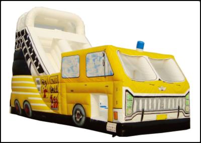 China Durable Inflatable Fire Fighting Truck Bouncers Giant Inflatable Air Jumper Inflatable Bounces House for sale